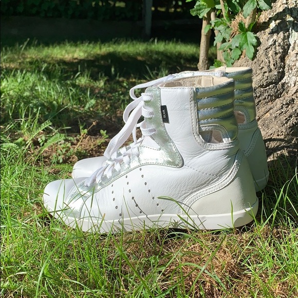 adidas | Shoes | Adidas Slvr Collection White High Tops | Poshmark